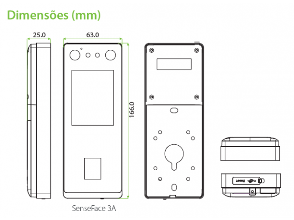 ZKTeco Senseface V3A - Controladora de Acesso com Reconhecimento Facial ...